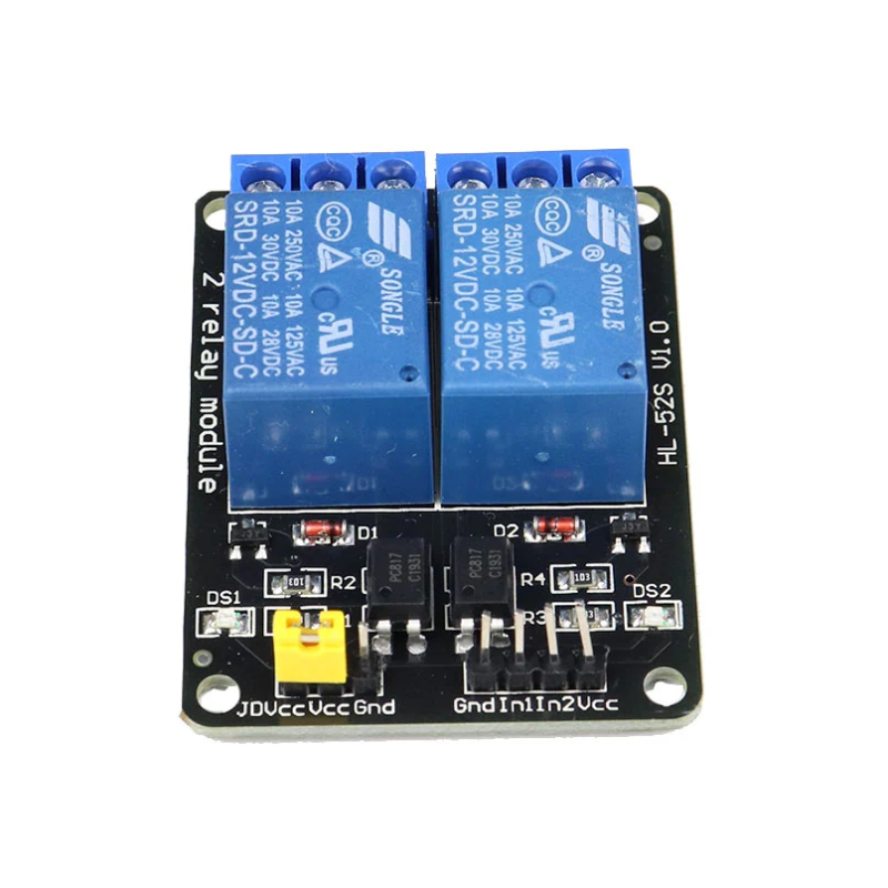 DC 12V 2 channel relay module with optocoupler